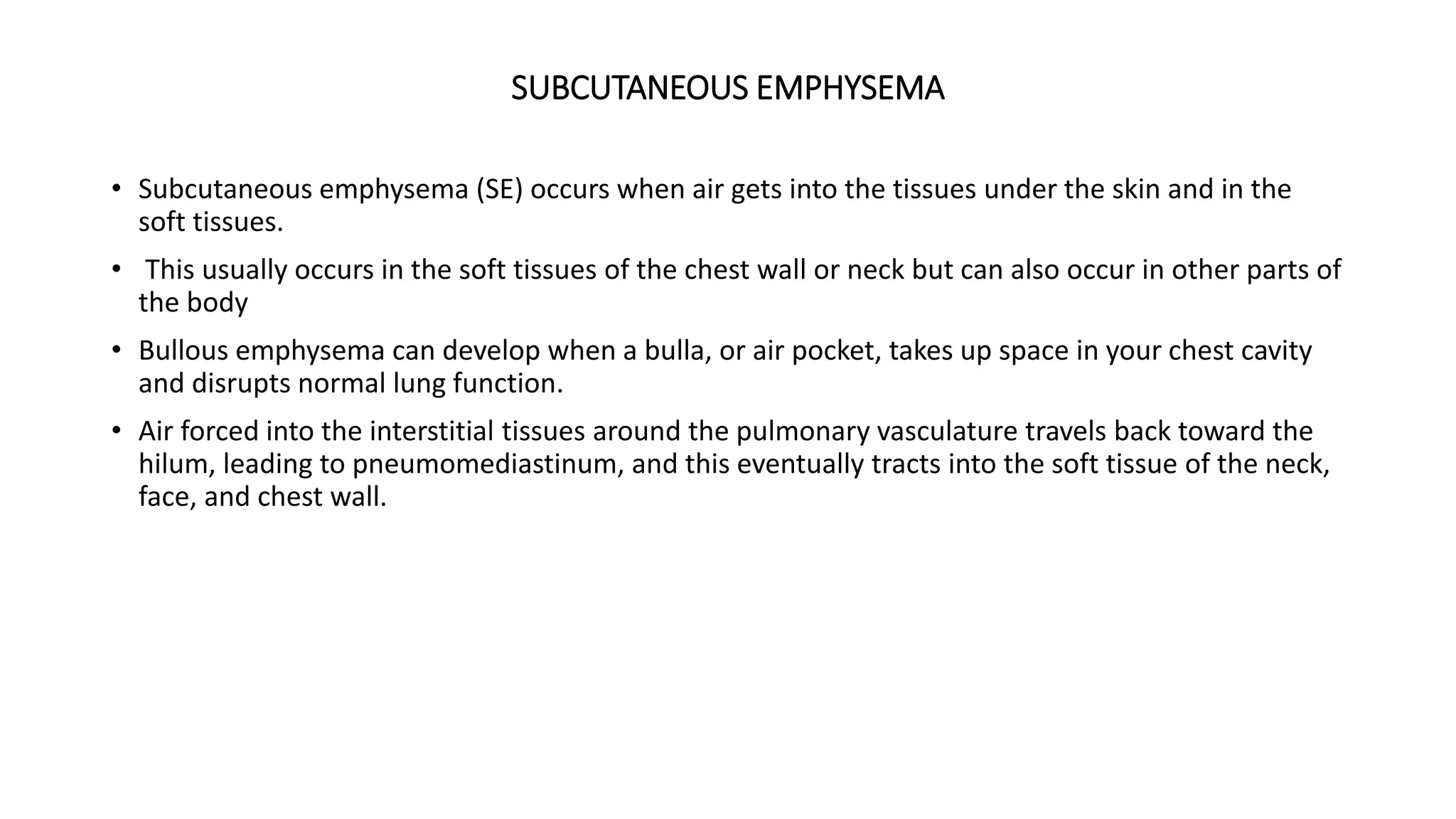 Surgical emphsema | PPTX