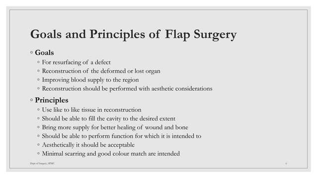 Surgical flaps in plastic surgery | PPTX
