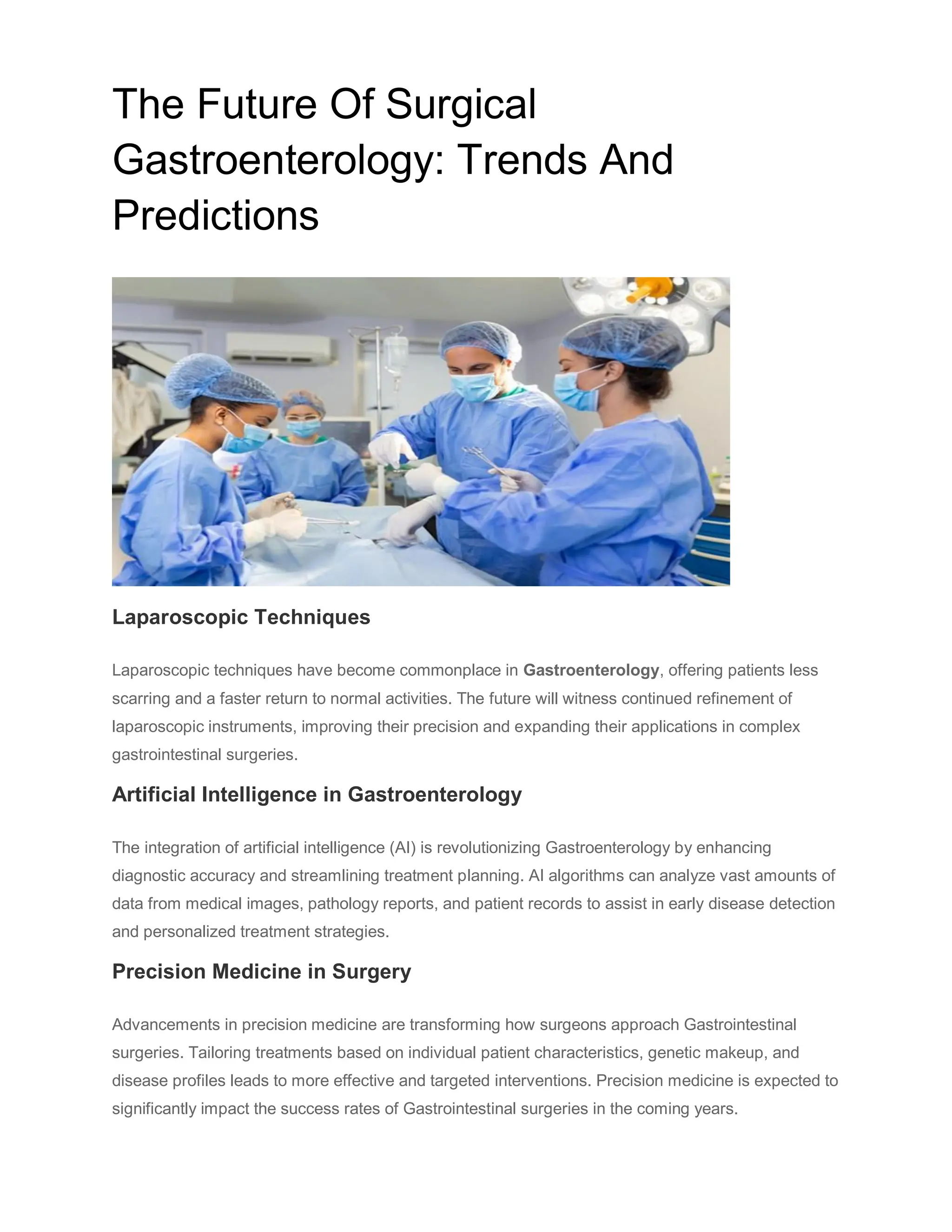 Surgical Gastroenterology 2.0_ A Specialist's Guide to Tomorrow's Operating Room Trends and ...