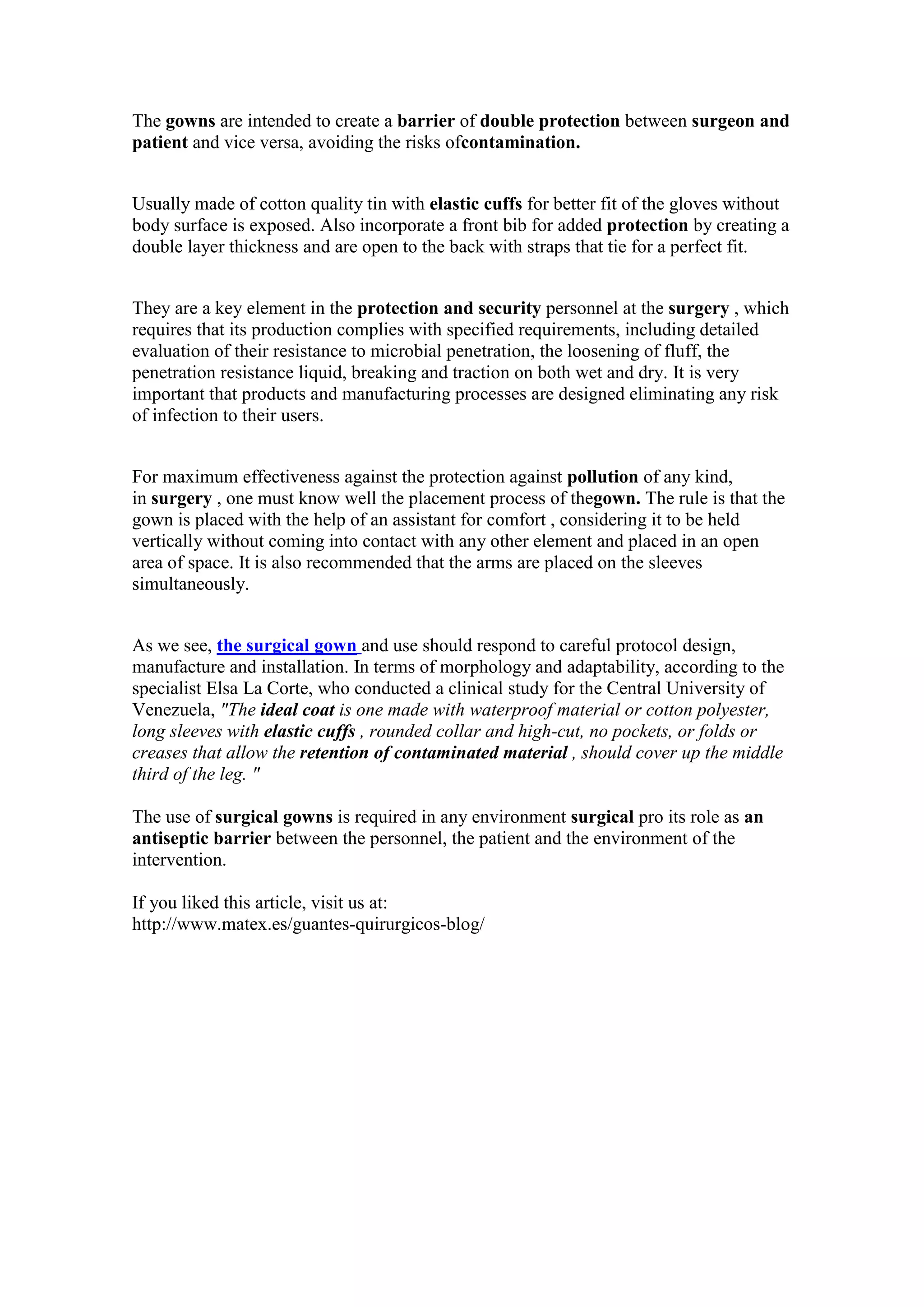 Surgical gowns | DOCX