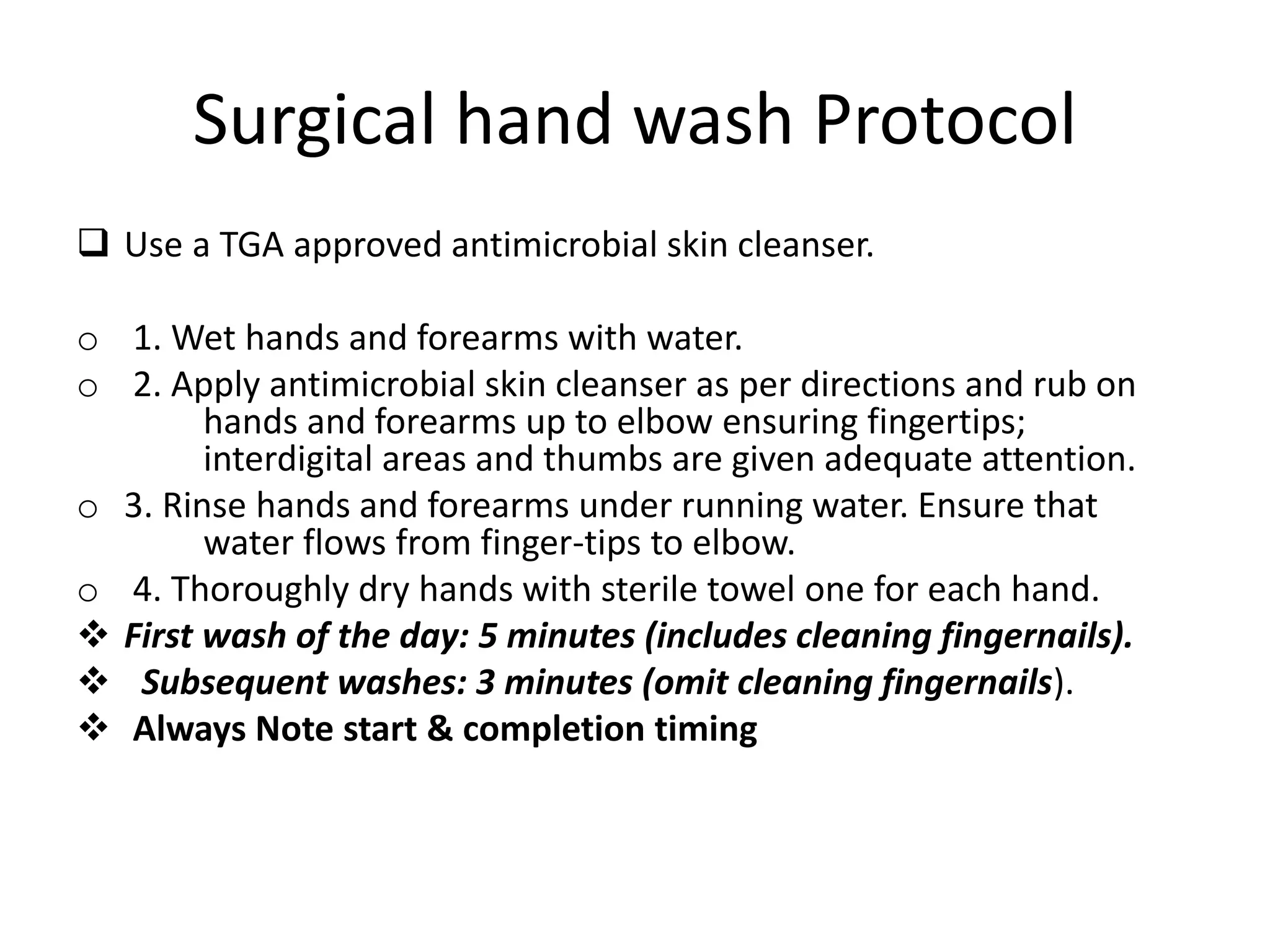 Surgical hand wash | PPTX