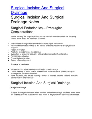 Surgical Incision And Drainage | PDF