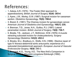 Surgical incisions | PPTX