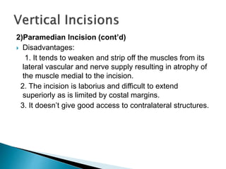 Surgical incisions | PPTX