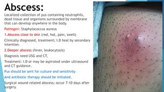 Surgical Infections ppt. with tables and detail | PPT