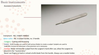Surgical instruments based on Surgical Instrumentation: An Interactive ...