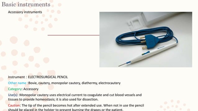 Surgical instruments based on Surgical Instrumentation: An Interactive ...