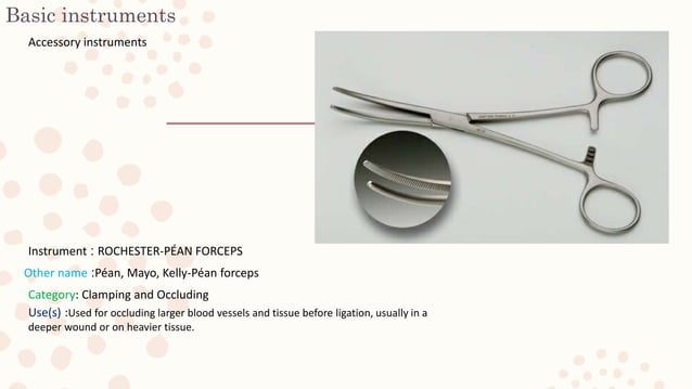 Surgical instruments based on Surgical Instrumentation: An Interactive ...