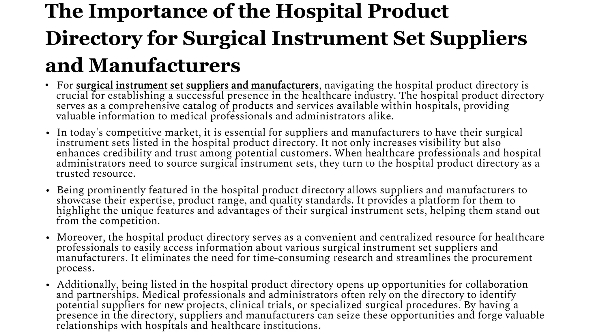 Explore the Precision of Surgical Instrument Sets | PPTX