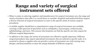 Explore the Precision of Surgical Instrument Sets | PPTX