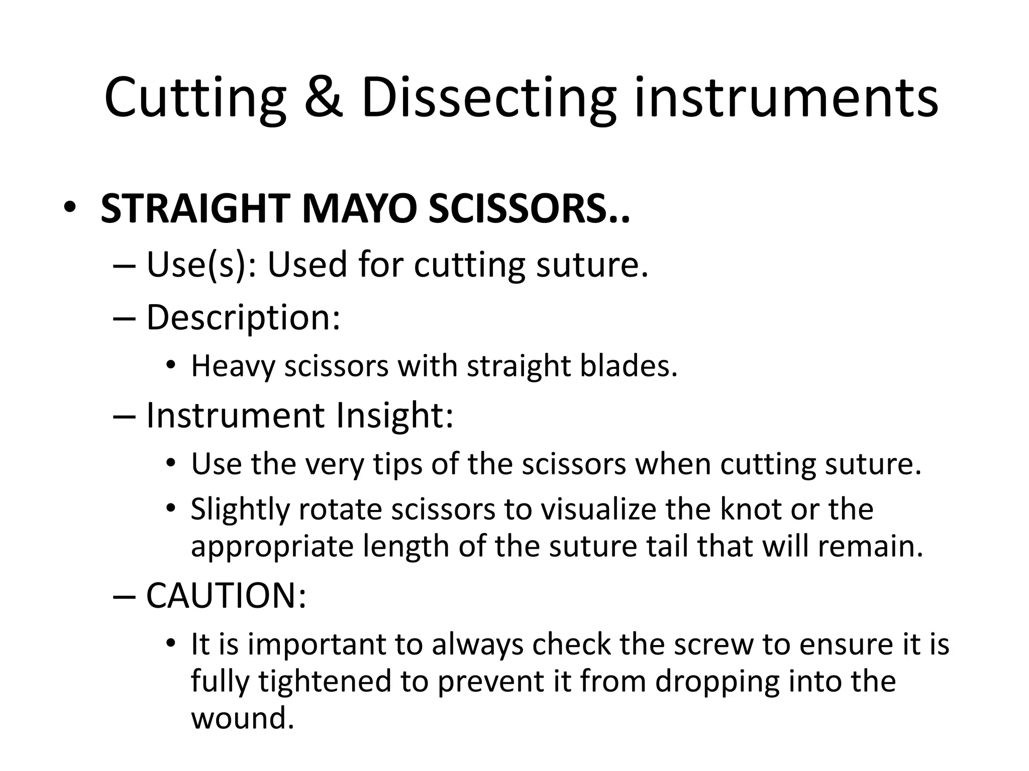 Surgical instruments I | PPTX