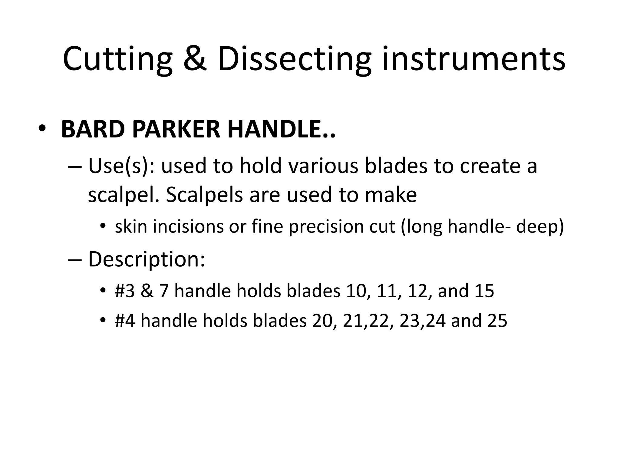 Surgical instruments I | PPTX