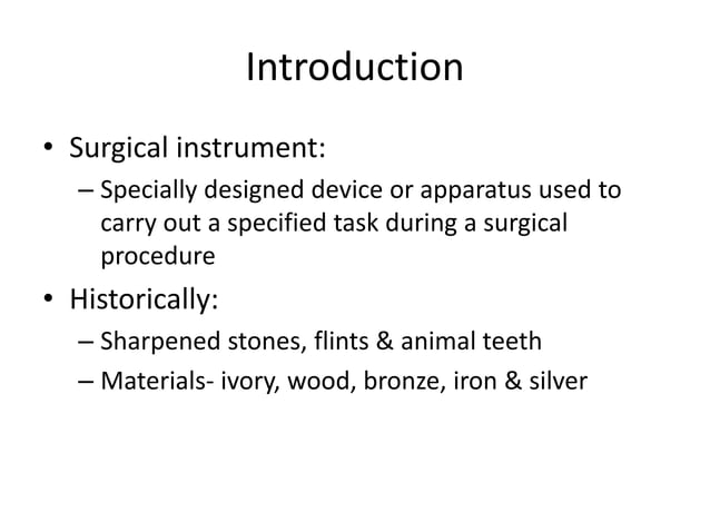 Surgical instruments I | PPTX | First Aid | Injuries