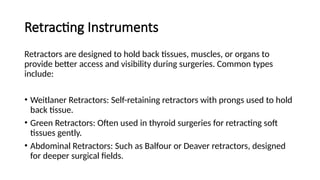 Surgical instruments list grey medical pptx | PPT