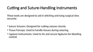 Surgical instruments list grey medical pptx | PPTX