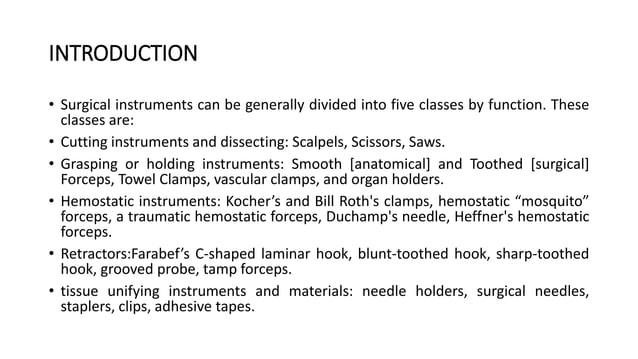 Surgical instruments ppt | PPTX | Arms & Ammunition | Sensitive Topics