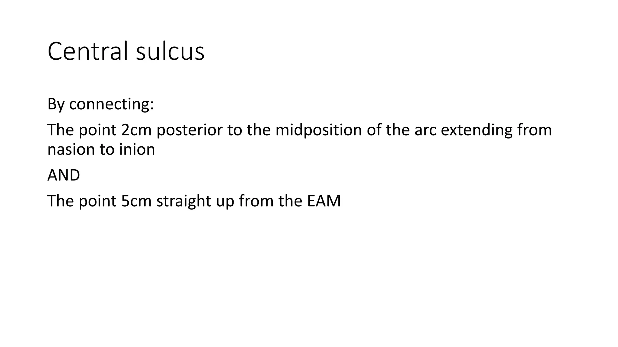 Surgical landmarks and sectional anatomy in neurosurgery | PPTX