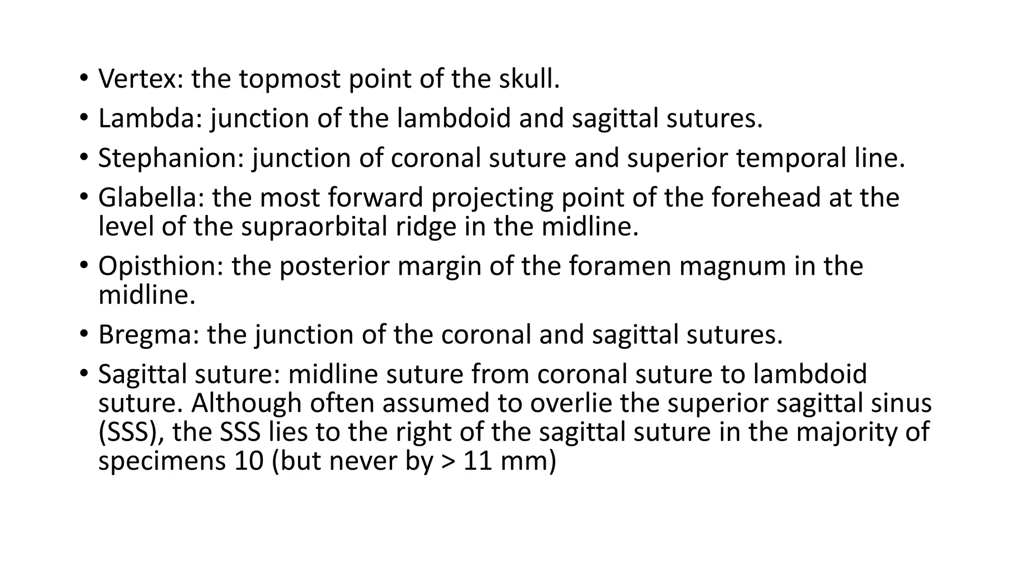 Surgical landmarks and sectional anatomy in neurosurgery | PPTX