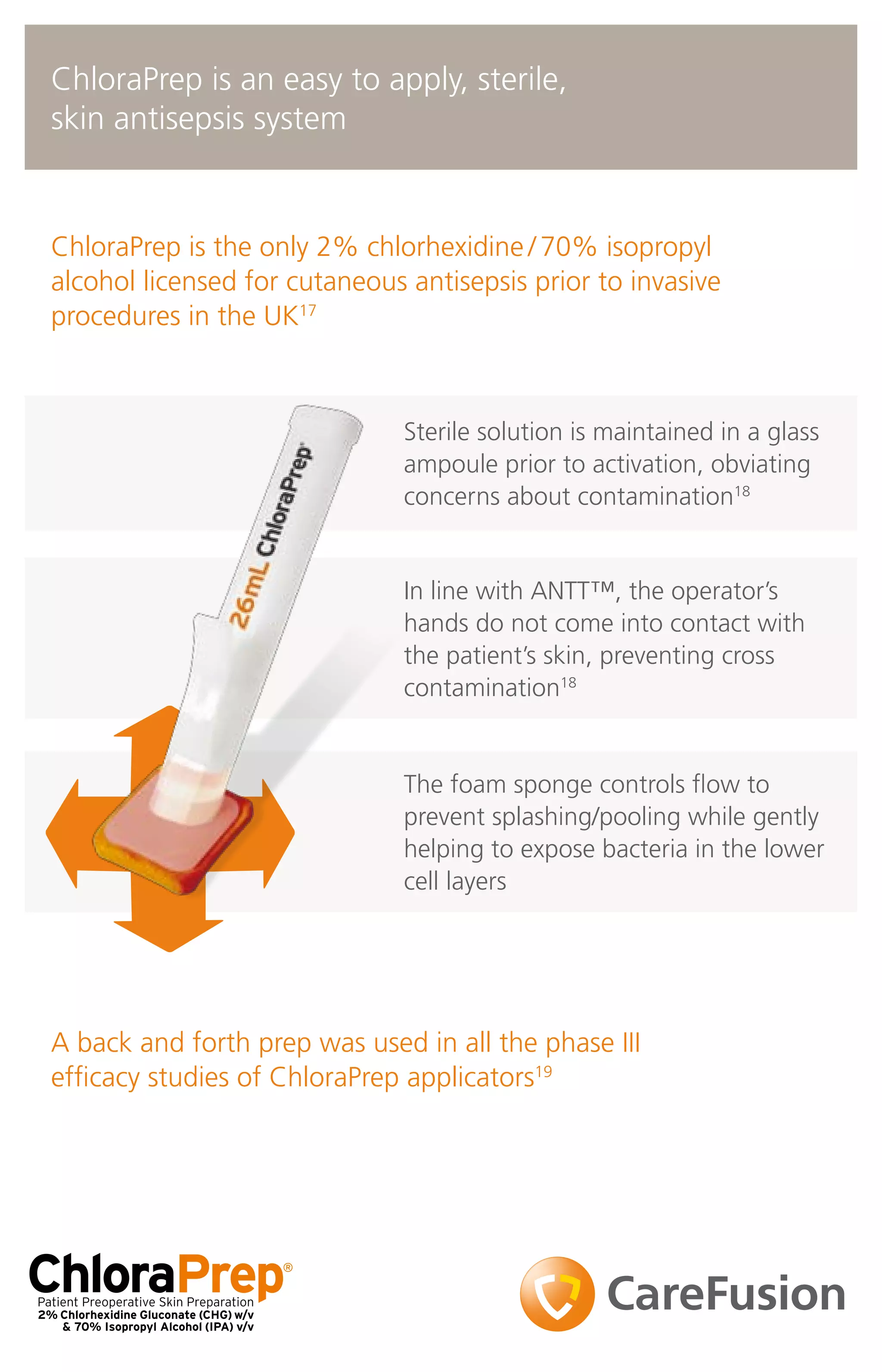 Surgical Leave Piece | ChloraPrep UK Infection Prevention & Control | PDF