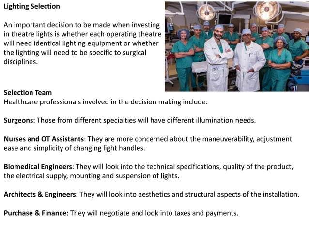 Surgical lighting in operation theatre | PPTX