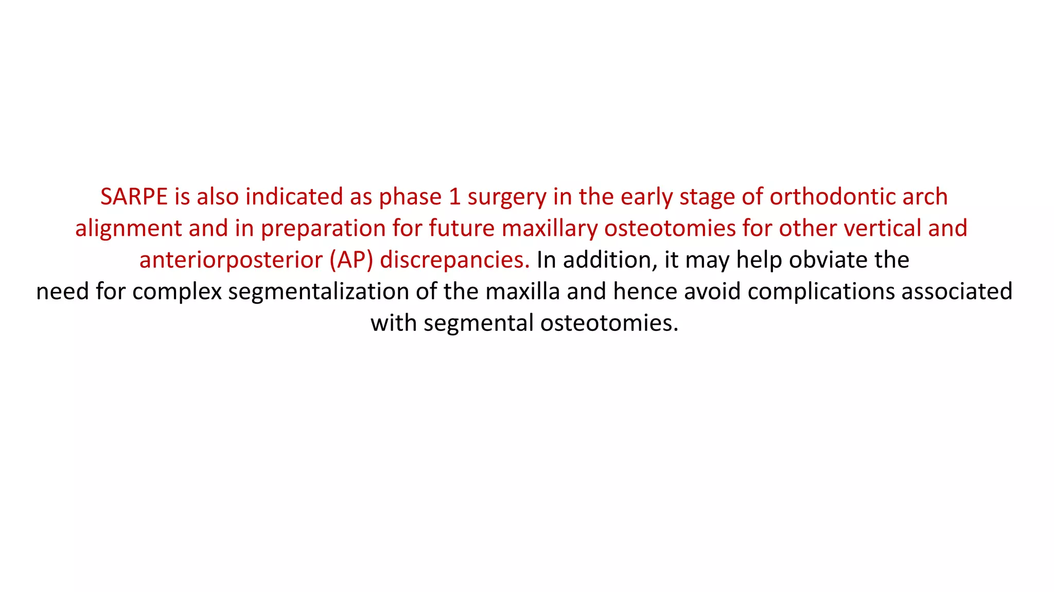 Surgically Assisted Rapid Palatal Expansion (SARPE) | PPTX