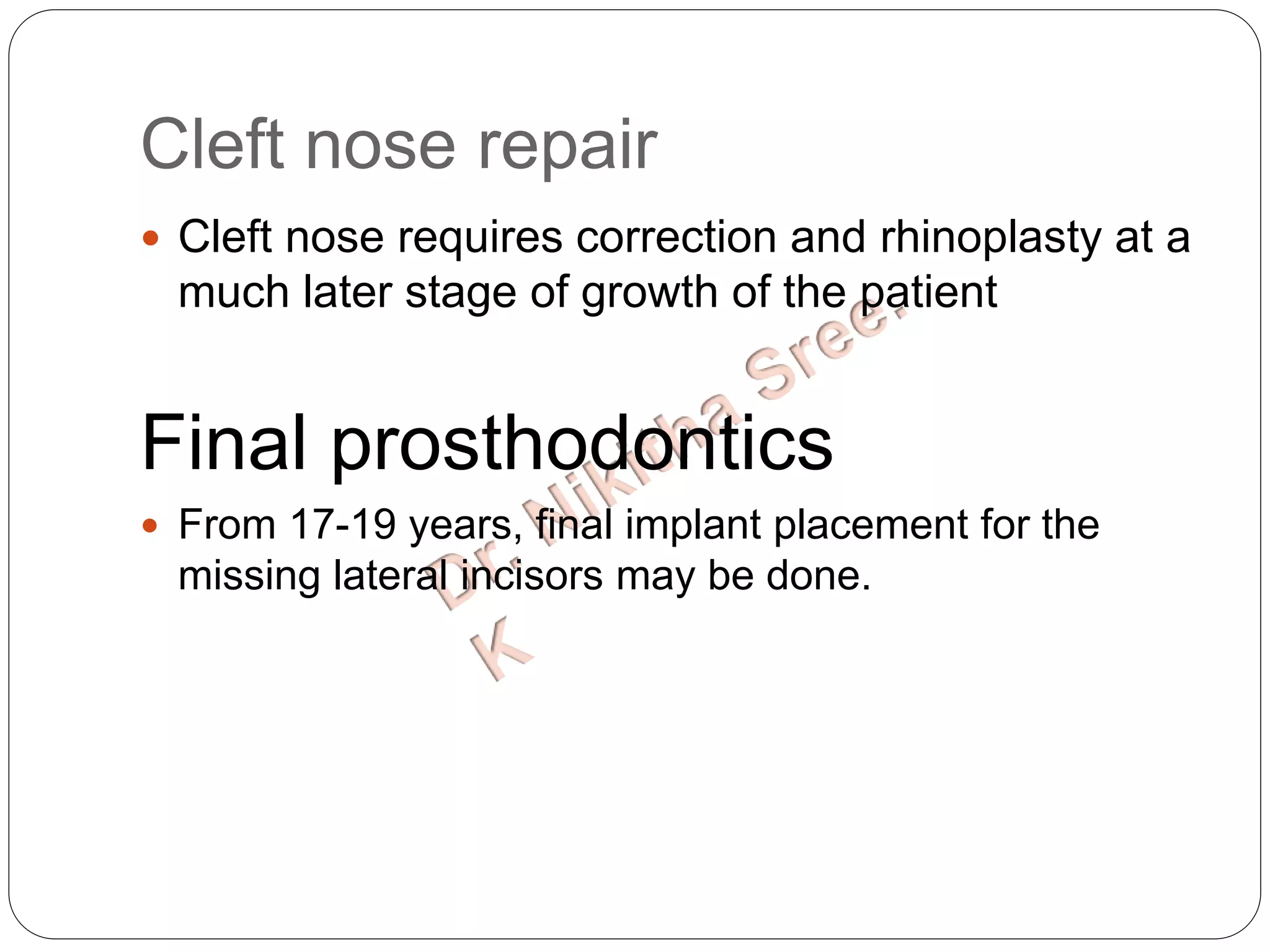 Surgical management cleft lip and palate | PPTX