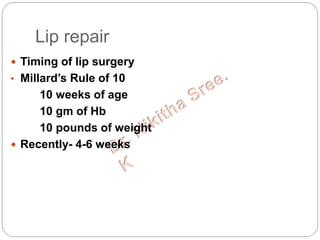 Surgical management cleft lip and palate | PPTX