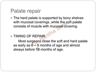 Surgical management cleft lip and palate | PPTX