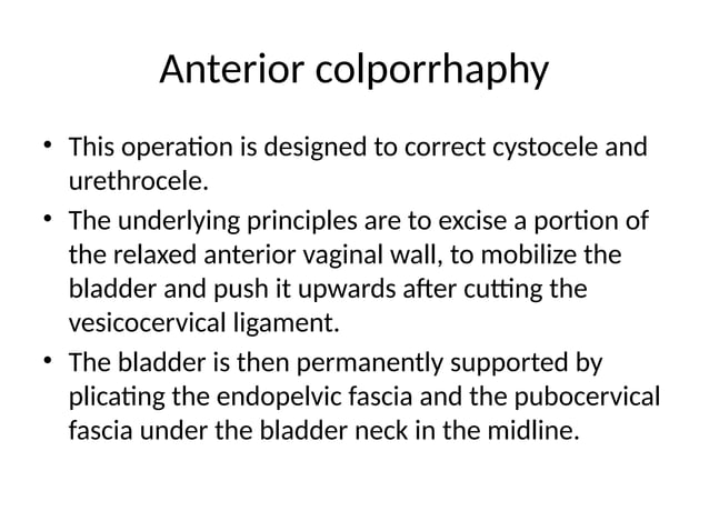 Surgical management for pelvic organ prolapse.pptx