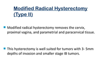Surgical management of carcinoma cervix | PPT