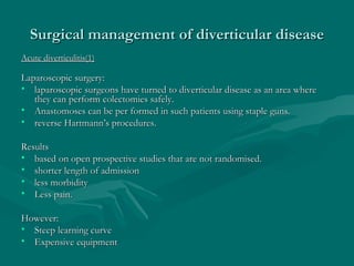 Surgical Management Of Diverticular Disease | PPT