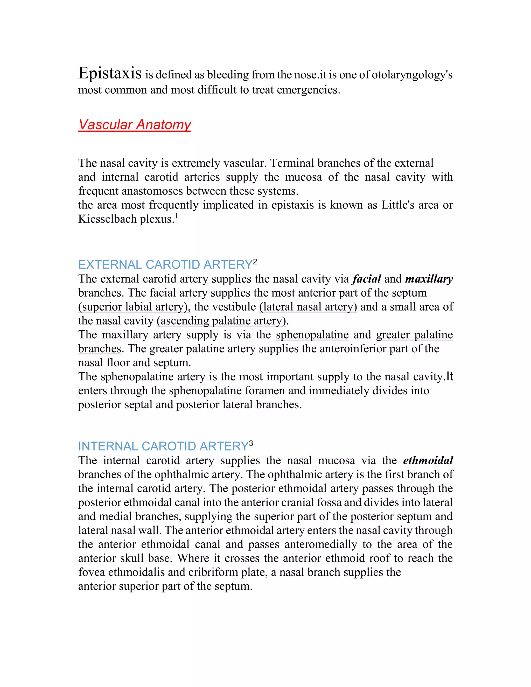Surgical management of epistaxix | DOCX