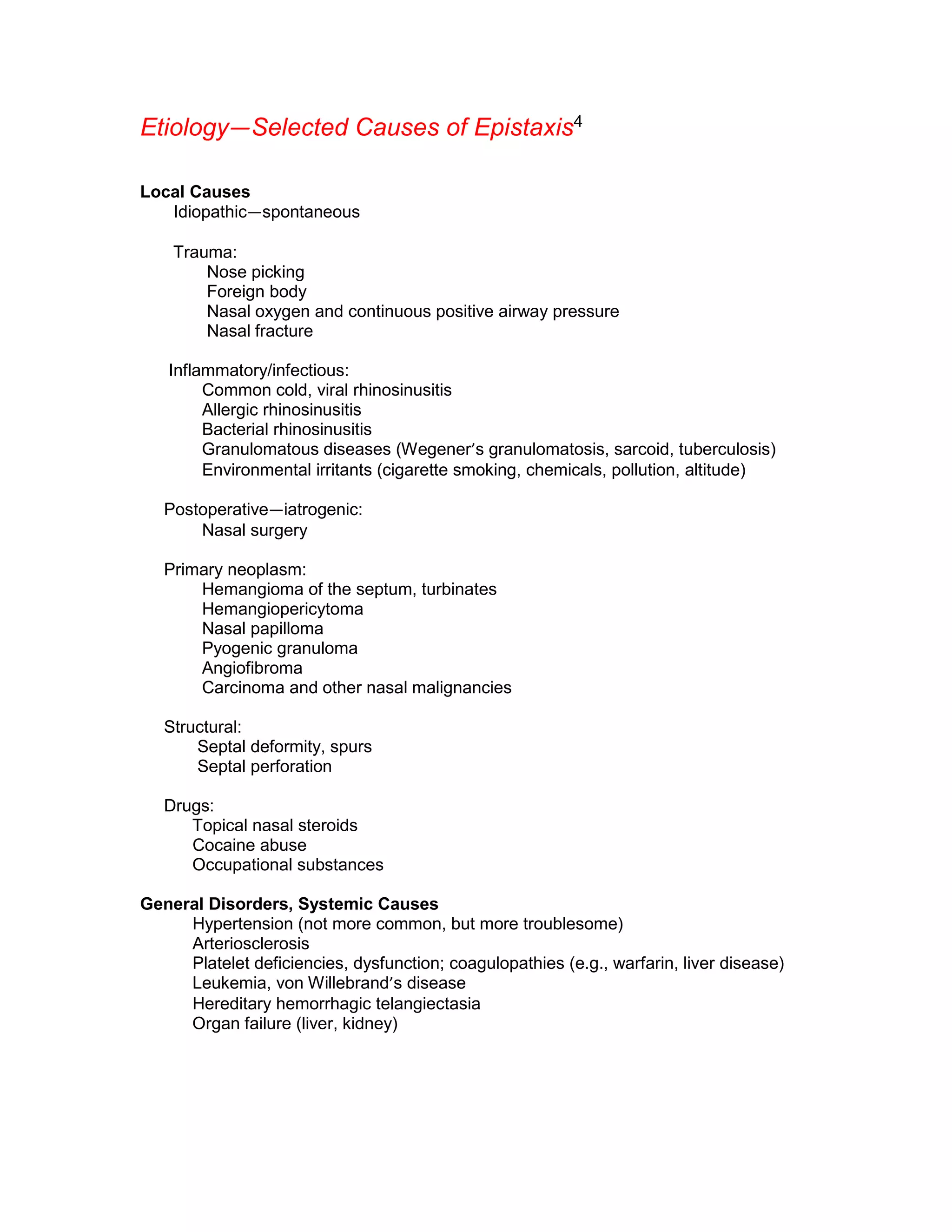 Surgical management of epistaxix | DOCX