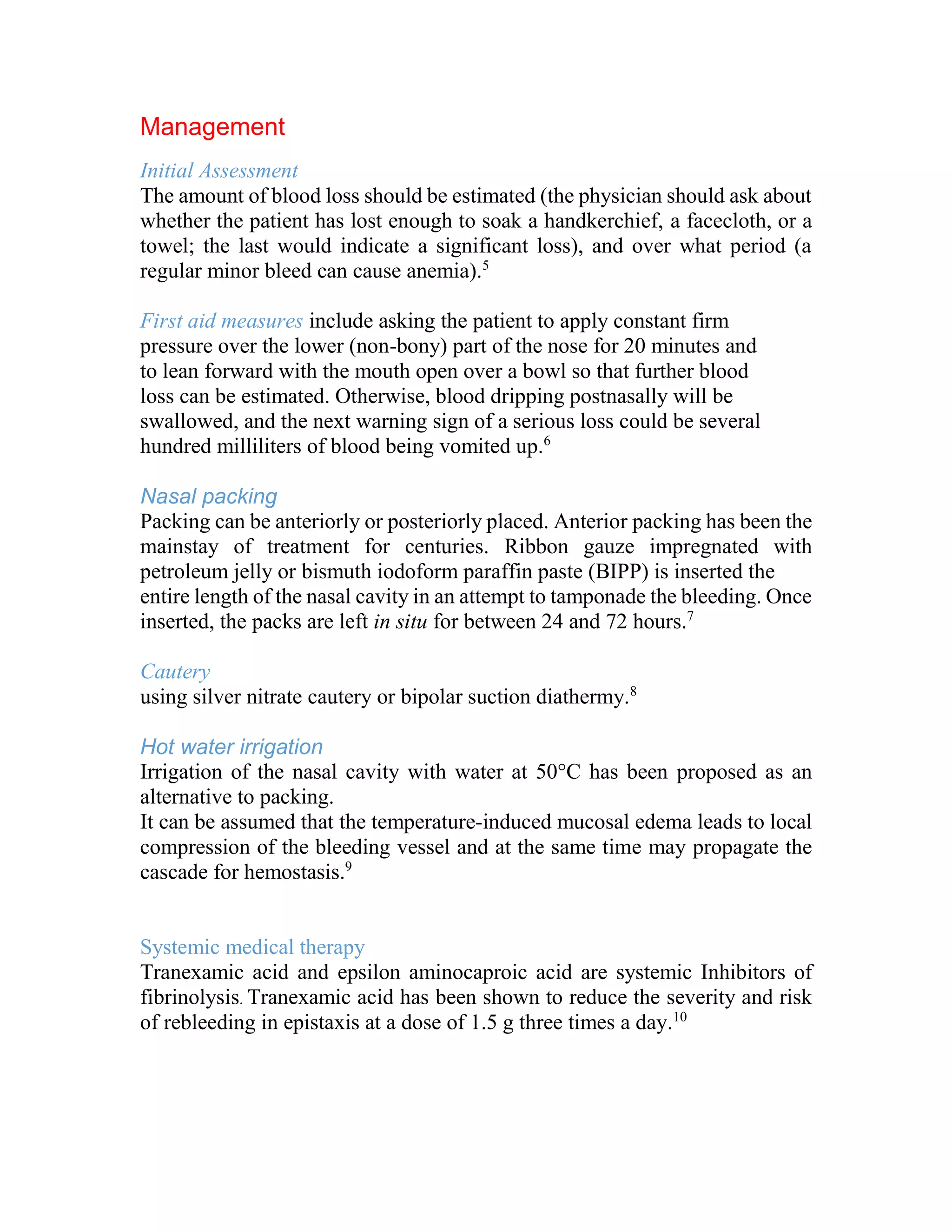 Surgical management of epistaxix | DOCX