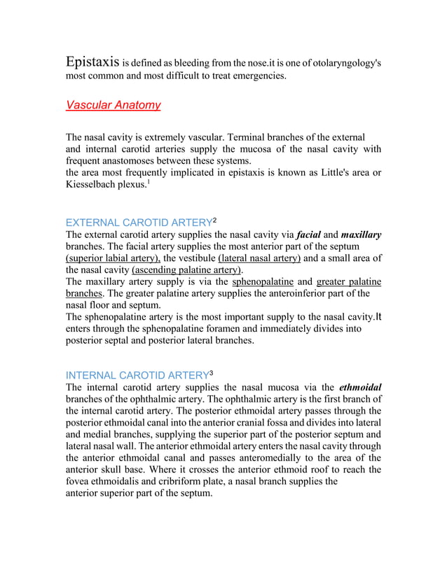 Surgical management of epistaxix | DOCX