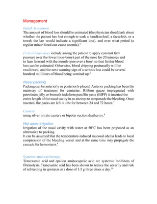 Surgical management of epistaxix | DOCX