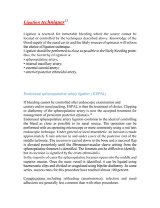 Surgical management of epistaxix | DOCX