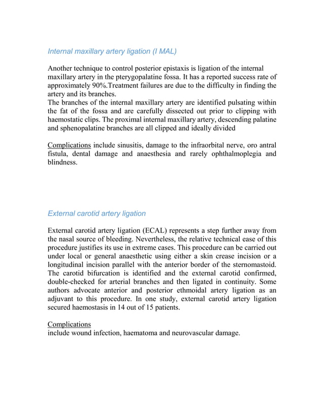 Surgical management of epistaxix | DOCX