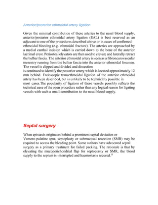 Surgical management of epistaxix | DOCX