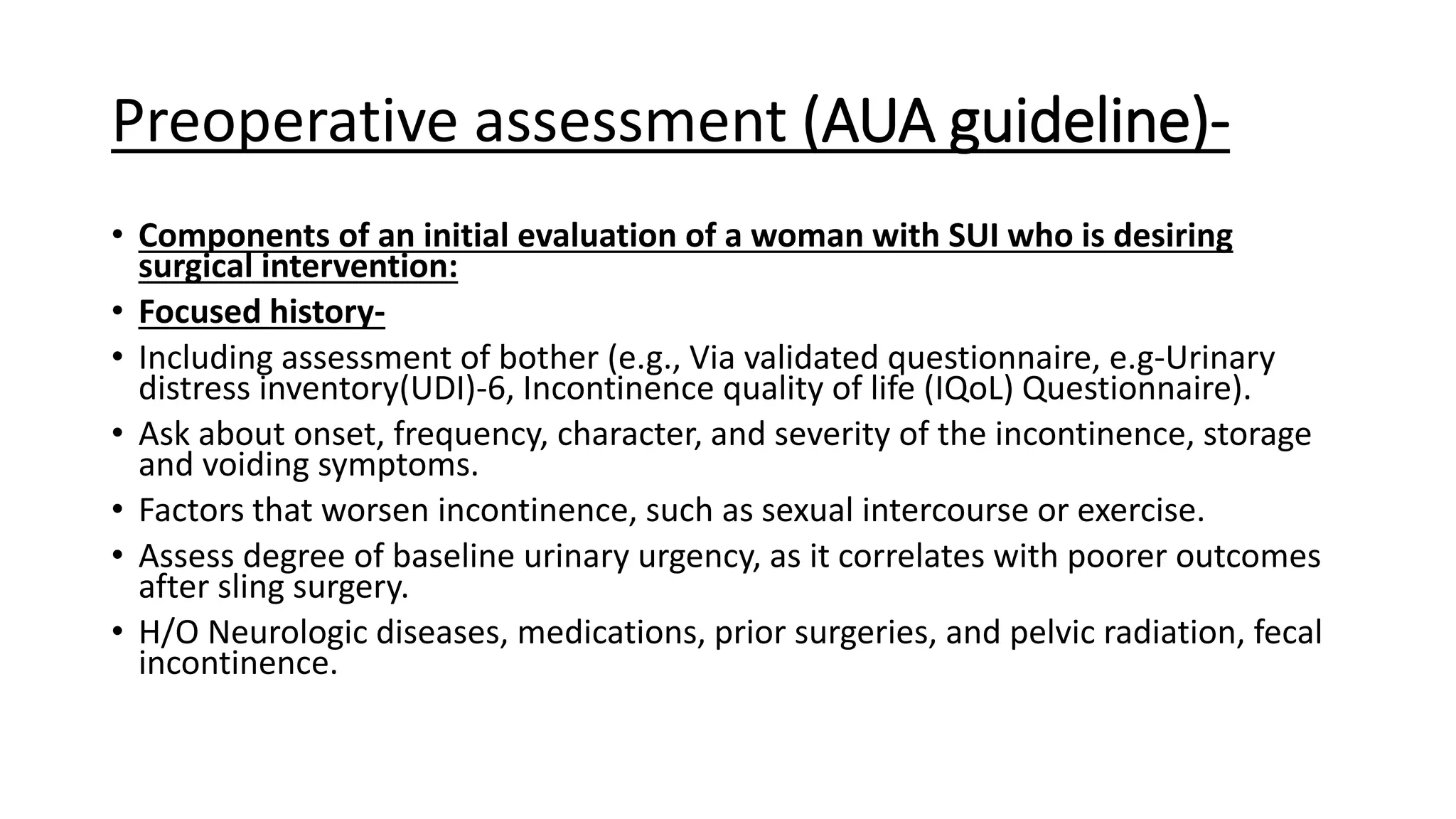 Surgical management of female stress urinary incontinence.pptx