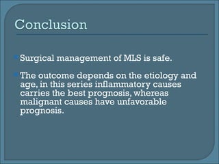 Surgical management of middel lobe syndrome | PPT