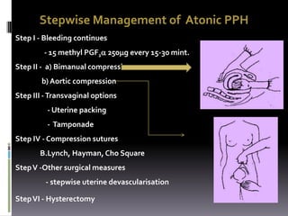 Surgical management of pph at tertiary center | PPTX