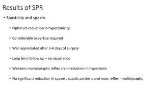 Surgical management of spasticity | PPTX