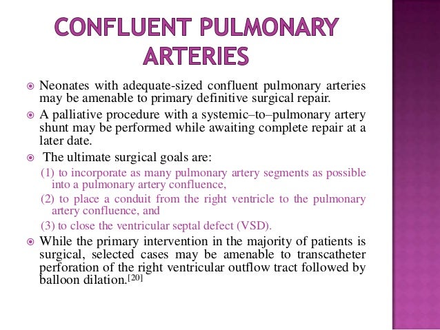 Surgical management of tetralogy of fallot