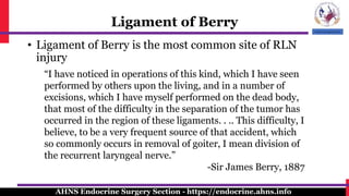 Surgical management of the recurrent laryngeal nerve in thyroidectomy ...