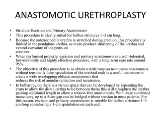Surgical management of urethral stricture | PPTX