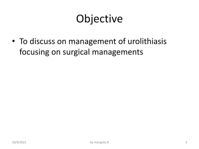 Surgical management of urolithiasis | PPTX | Digestive Disorders ...