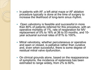 Surgical management of valvular heart disease | PPTX
