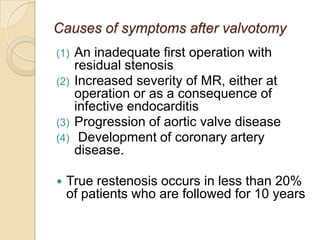Surgical management of valvular heart disease | PPTX