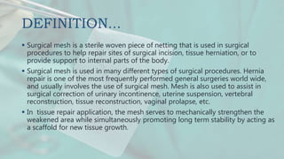 Surgical mesh | PPTX